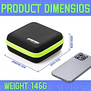 MAGICYOYO Professional Yoyo Storage Case, Portable 4 Hole Case, Protective Bag with Interior Zip Mesh for Yo-yo and Accessories (Black Green)