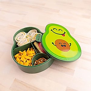 Good Banana Avocado Kids Children’s Lunch Box - Leak-Proof, 4-Compartment Bento-Style Kids Lunch Box - Ideal Portion Sizes for Ages 3 to 7 - BPA-Free, Food-Safe Materials (Avocado)