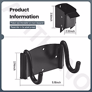AMTHKNO Wheelbarrow Storage Bracket/Hook - 90 lbs Capacity, Maximize Space in Garden, Shed or Workshop