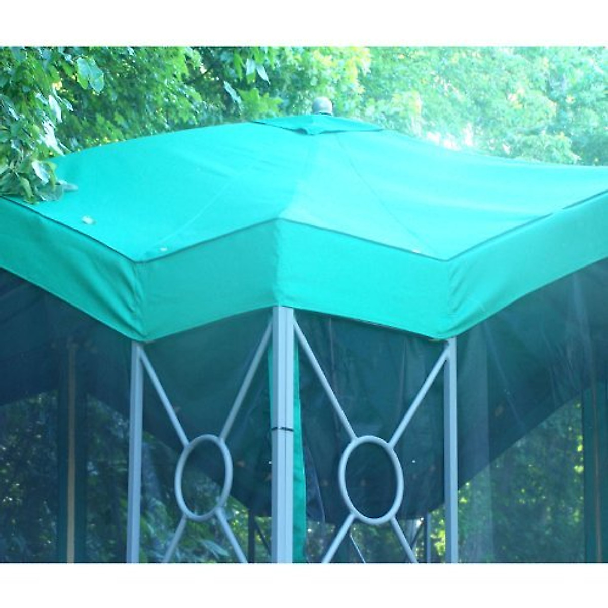 Garden Winds Deluxe Pagoda Gazebo Replacement Canopy Top Cover and Netting - RipLock 350