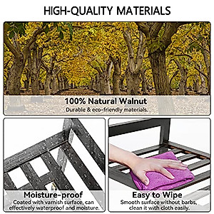 AKEYDIY Wooden Shoe Rack, 4 Tier Natural Pine Wooden Shoe Shelf, Slippers/Sneaker Rack Multi-Function Storage Organizer, Durable and Stable Free Standing Shoe Racks for Bedroom Closet (Wood)