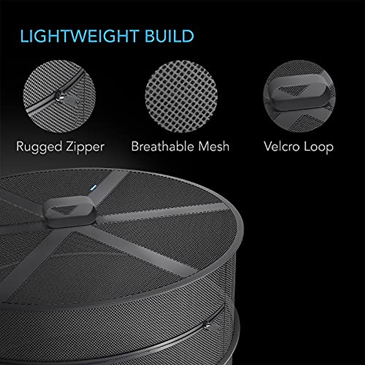 AC Infinity Herb Drying Rack, 4-Layer Hanging Mesh Net for Plants, Seeds, and Buds, 18" Diameter Fit in Grow Tents Closets Hydroponics