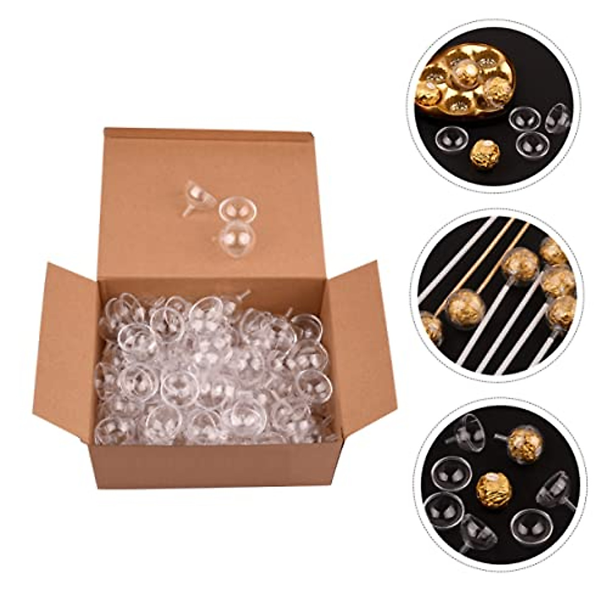 Dessert Cups 50pcs Chocolate Torus Clear Wrapping Paper Fresh Flower Bouquet Mini Cake Boxes Small Muffin Holder Chocolate Truffle Wrapper Cup Truffle Holder Truffle Cup