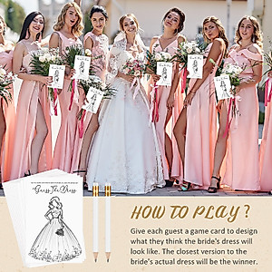 Fulmoon 30 Sets Guess the Dress Bridal Shower Games for Guests Include Wedding Shower Games Cards and Bridal Shower Pre Sharpened Pencils Fun Wedding Decorations Party Supplies Games Ideas