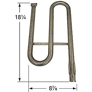 Curved Stainless Steel Burner (Left) for Ducane Grills