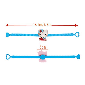 YAOSHUXIAN 15pcs Cartoon Character Bracelets Wristband Bracelets for Birthday Party Supplies Favors Prize Rewards