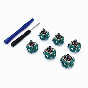 Landalanya New Compatible 3D Analog Sensor Wheel Thumb Sticks Joystick Rocker Module Replacement for Sony PS5 Game Controller 6pcs