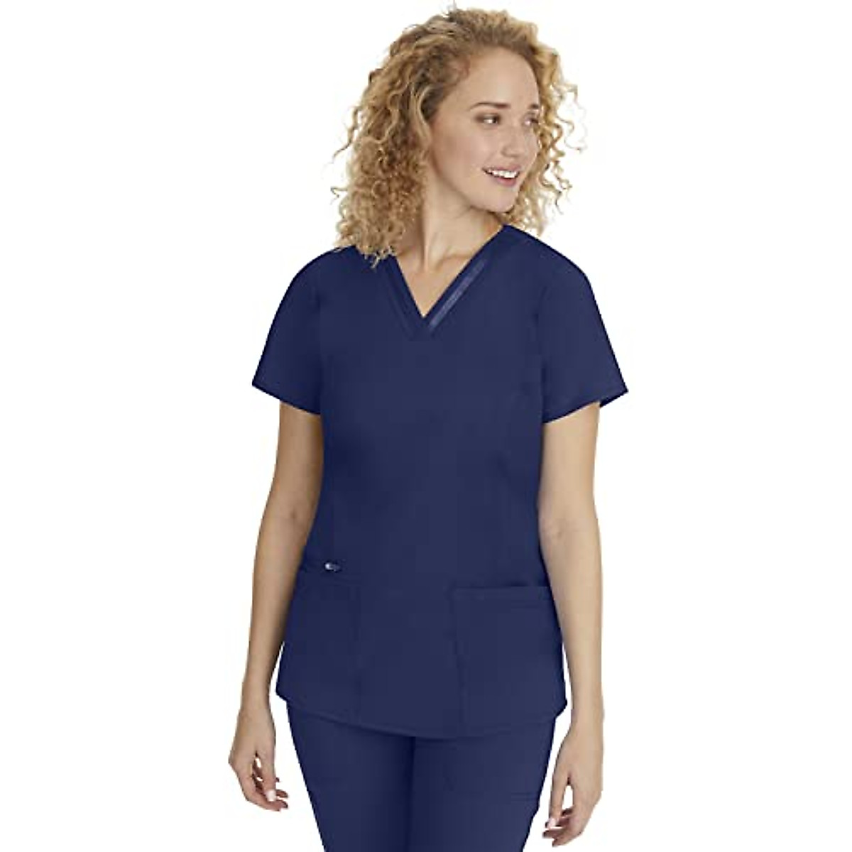Healing Hands Scrubs Top 3 Pocket V-Neck 2278 Jasmin Womens Scrub Top Purple Label Scrubs for Women Navy M