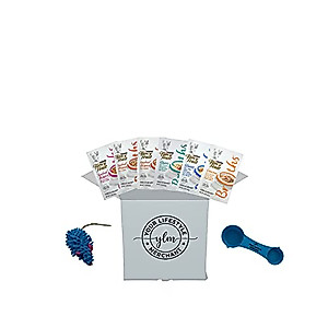 Fancy Feast Broths for Cats Variety Pack Bundle / 12 Pouches Total /2 Cat Nip Mouse Toys & Your Lifestyle Merchant Measuring Spoon