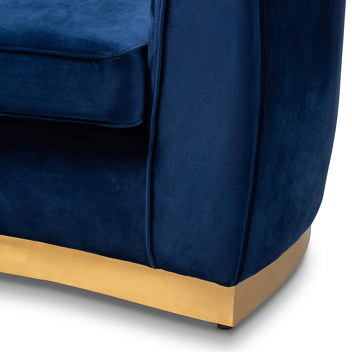Baxton Studio Sofas, Royal Blue/Gold