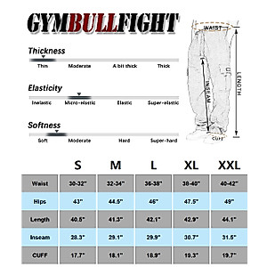 GYMBULLFIGHT Men's Cargo Sweatpants Loose Fit Pants Joggers for Men with Pockets, Open Bottom Drawstring Black