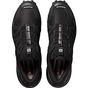 Salomon Men's Speedcross 4 Trail Running, Black/Black/Black Metallic, 7
