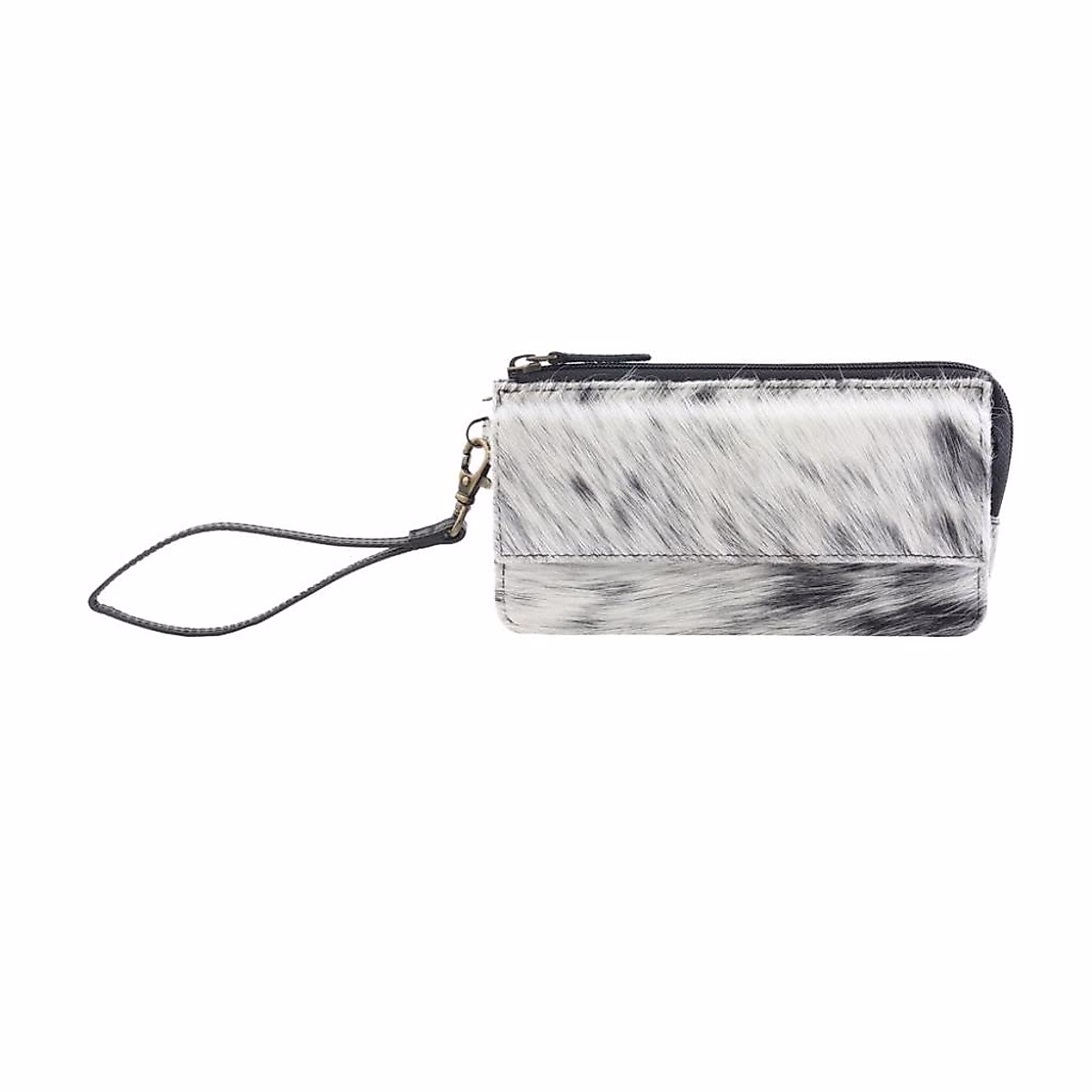 Mesmerizing Monochrome Leather and Hairon Wallet