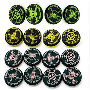 4 in 1 Analog Stick Joystick Rubber Silicone Cap Thumbstick Thumb Grip Cover Case Skin Joystick Grips for PS4 PS3 Xbox One Xbox 360 Controller (2# Green)