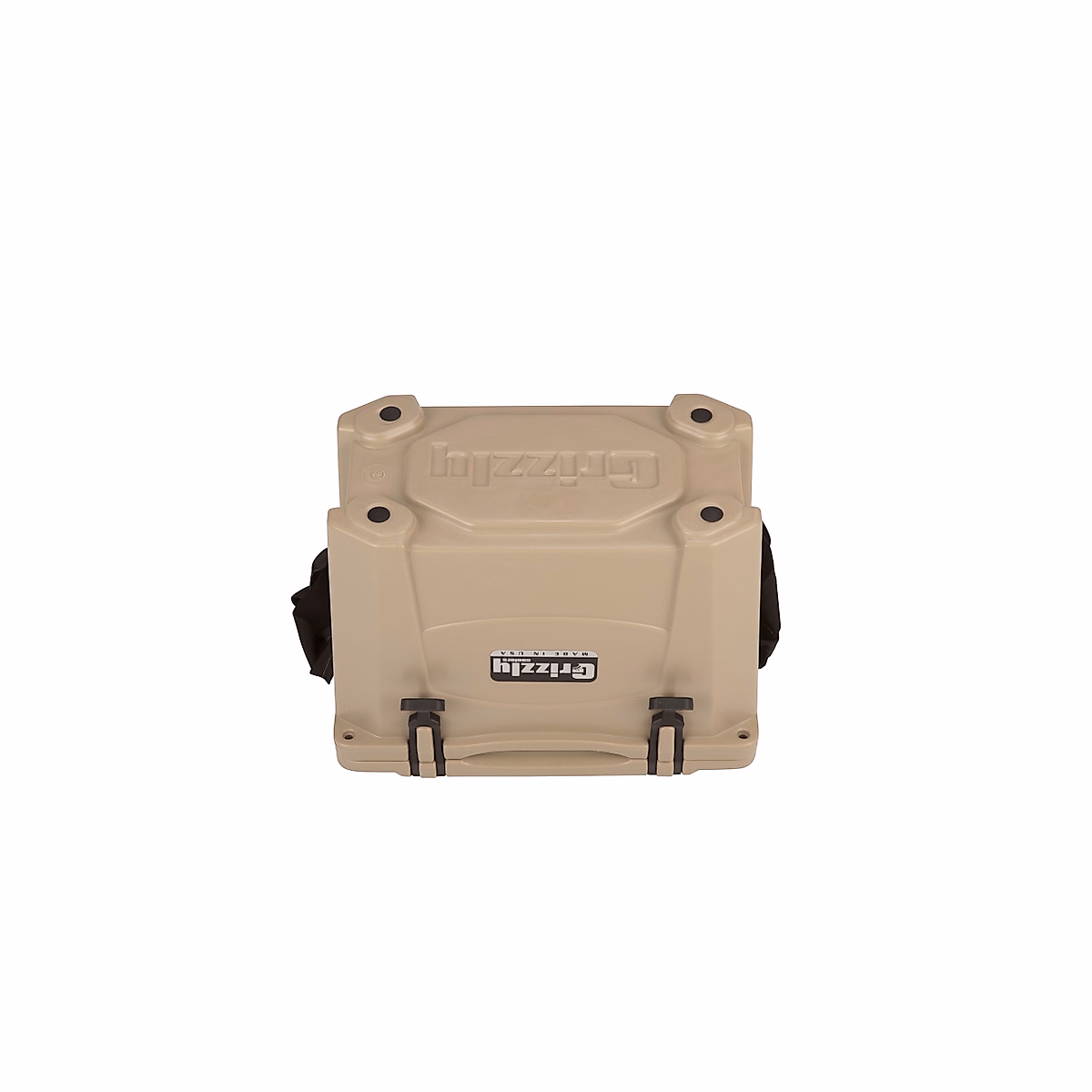 Grizzly 15 Cooler | 15 qt Ice Chest Durable Rotomolded Insulated | Made in USA | Warranty for Life | For Beach Boat Camping Fishing Hunting | G15 | Tan
