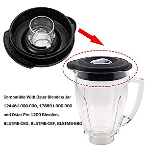 6-Cup Blender Lid Cover Fit For Os-ter Blender Jar 124461-000-000 178891-000-000 Fit for Os-ter Pro 1200 Blenders Lid Replacement Parts