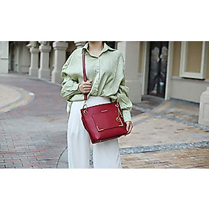 MKF Crossbody Tote Bag for Women, & Wristlet Wallet Purse Set – PU Leather Top-Handle Satchel Shoulder Handbag Grace