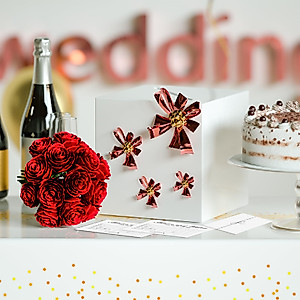 LATTYSY Wedding Advice Cards and Box Set-50pcs Wedding Advice Cards for the Mr and Mrs 1pcs Wedding Memory Box for Bridal Shower Decor, Essential Wedding Decorations for Bride and Groom