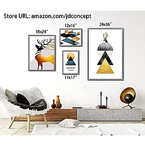 JD Concept Wood 12x16 Grey Picture Frame 5 Pack - Gallery Wall Frame Set - Suitable for Horizontal and Vertical Hanging 12 x 16 Poster Photo