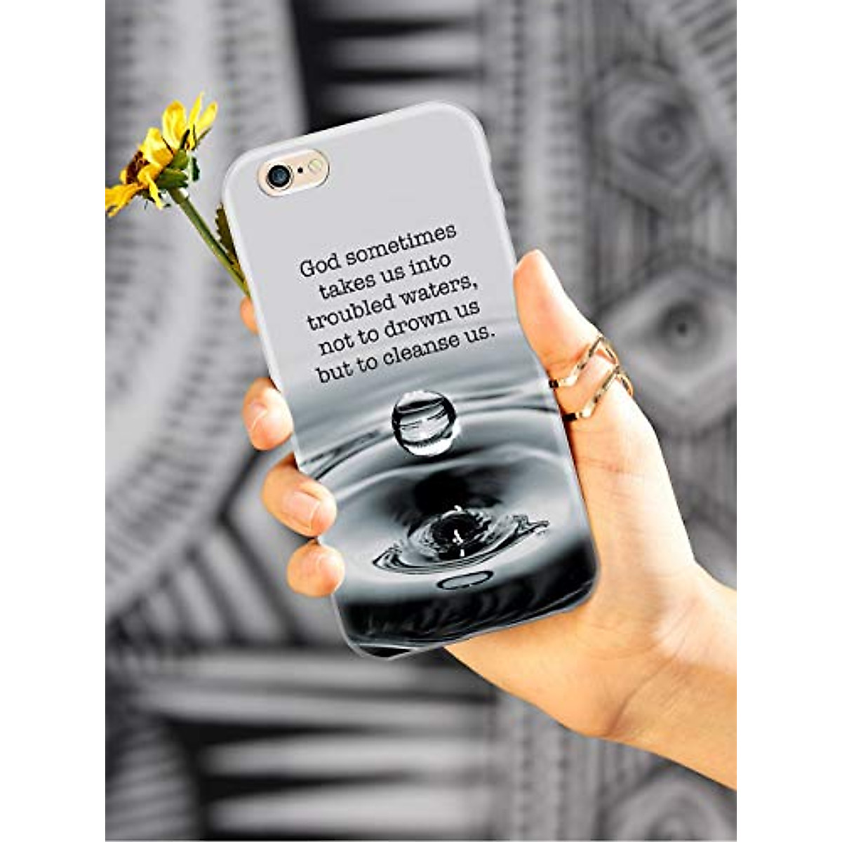 Inspired Cases - 3D Textured Galaxy Note 10 Plus Case - Rubber Bumper Cover - Protective Phone Case for Samsung Galaxy Note 10 Plus - Troubled Waters God Religion Inspirational Quote