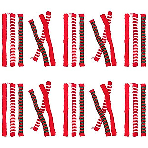 VICASKY 60Pcs Mini Knit Scarf Mini Snowman Scarf Christmas Knit Scarf Wine Bottle Scarves Miniature Snowman Accessories