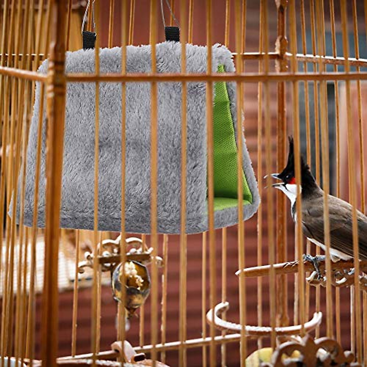 Warm Bird Nest House Soft Triangular Hut Hammock Hanging Cave Durable Parrots Snuggle Hut Bed Pet Supply Birds Cage Toy