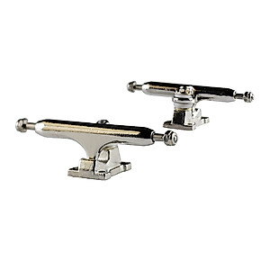 NOAHWOOD Fingerboards Parts Logo White Crown Wheels (ABEC-5 PRO Bearing) +Prince Silvery Trucks (33.8mm)