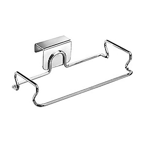 iDesign Classico Metal Over the Cabinet Plastic Bag Holder for Kitchen, Pantry, Bathroom, Dorm Room, Office, 5.5" x 6.5" x 2", Chrome