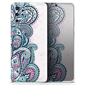 DesignSkinz Colorful Ethnic Sprouts Protective Vinyl Decal Wrap Skin Cover Compatible with The Samsung Galaxy S20 (Screen Trim & Back Glass Skin)