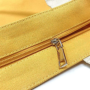 Wrapables Canvas Tote Bag for Women, Casual Cross Body Shoulder Handbag, Yellow