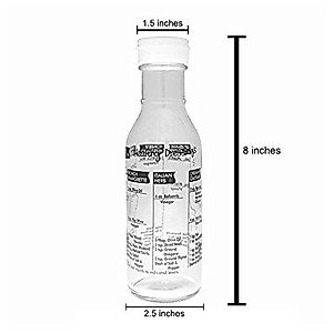 CUISINOX Glass Salad Dressing Shaker Bottle, 8.3" x 2.54", White