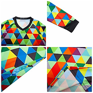 Mountain Bike Jersey Long Sleeve Men Bicycle Cycling Motocross Shirt Downhill Top Running Tshirt Offroad BMX Clothing Dirtbike Uniform Biking Wear Quick Dry Fishing Blue L