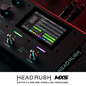 HEADRUSH MX5 - Black - Electric Guitar Multi Effects Pedal with Touch Screen, Expression Pedal, Looper, and Audio Interface