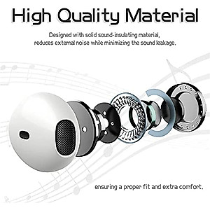 Earbuds Headphones Wired Earphones with Microphone and Volume Control, Compatible with iPhone 13/12/11 Pro Max/Xs Max/XR/X/7/8 Plus