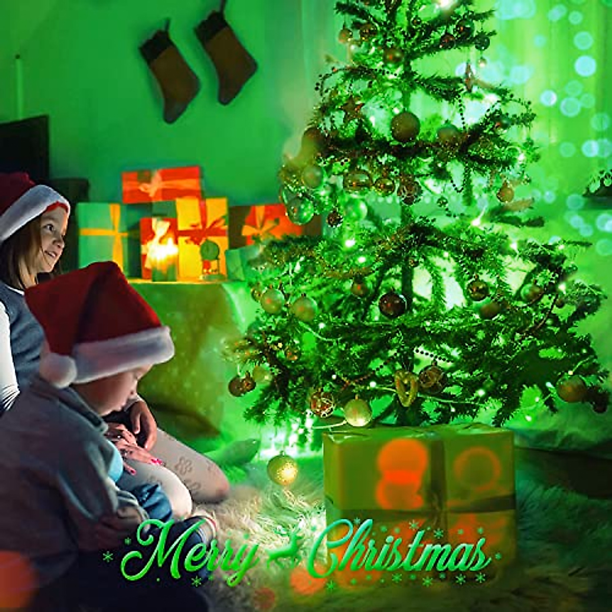 JMEXSUSS 66ft 200 LED Green String Lights Outdoor, Green Christmas Lights Clear Wire, 8 Modes Waterproof St. Patrick's Day Lights Plug in for Tree Garden Party Outdoor Decorations