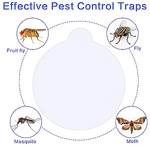 144 Sheets Mosquito Trap Indoor Flea Trap Refills Fly Glue Boards Refill Glue Boards Discs Indoor Insect Trap 4.33 Inch Fits Most Models Indoor Mosquito Killer Lamp