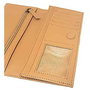 Firefighter Wallet Original Reflective Turnout Bunker Fabric Gear Women Gift (Beige & Yellow)