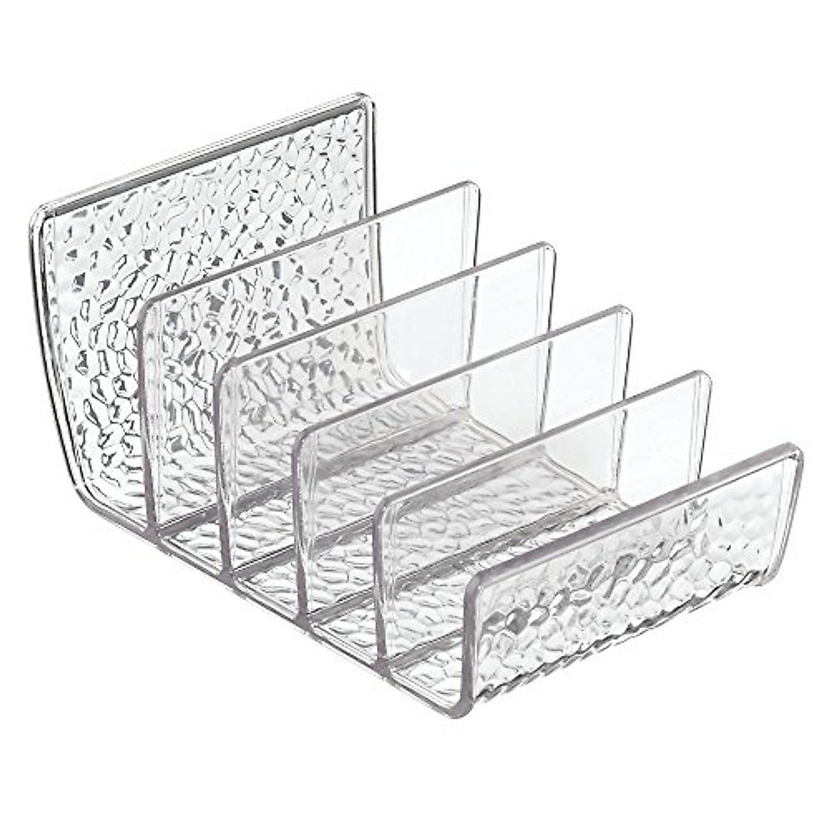 iDesign Rain Vertical Textured Plastic Palette Organizer for Storage of Cosmetics, Makeup, and Accessories on Vanity, Countertop, or Cabinet, 9.25" x 3.86" x 3.20"