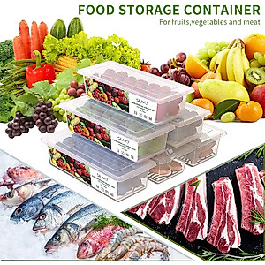 SILIVO Food Storage Containers for Fridge (3 Pack) - 1.5L Produce Saver Containers for Refrigerator with Removable Drain Tray Keep Fresh for Produce, Fruits and Vegetables