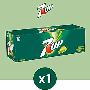 7UP Lemon Lime Soda, Naturally Flavored and Caffeine Free, 12 Fl Oz (Pack of 12)