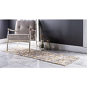 Unique Loom Positano Collection Coastal Modern Light Colors Starfish Beige Runner Rug (3' x 10')