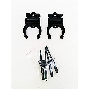 Pactrade Marine Boat Canoe Kayak Pair (2 PCS) of Black Folding Paddle Clip Kit