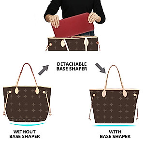 CHICECO Handbag Base Shaper for bag, Vegan Leather and Felt - Cherry Red