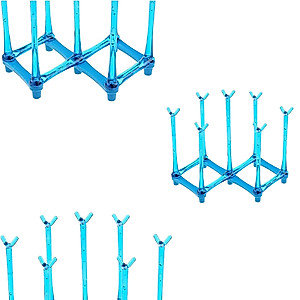 2 Pack Retractable Cup Drying Rack, Drinking Glass and Sports Bottle Drainer Stand, Plastic Bag Dryer and Mug Tree for Kitchen Countertop