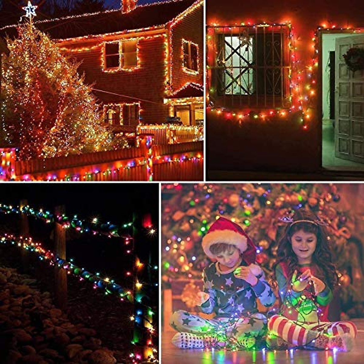 ZSMPY Fairy Lights Solar Lights Outdoor, 100LED~500LED Solar Garden Lights, 12M~52M Copper Wire Solar String Lights, Waterproof for Halloween, Christmas, Tree, Garden, Home, Wedding, Party