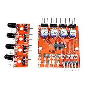 Four Way 4 Channel Infrared Detector Tracking Line Obstacle Avoidance Sensor Module DIY Smart Car Robot Module Board for Arduino