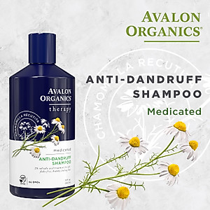 Avalon Organics Therapy Medicated Anti-Dandruff Shampoo for Soft, Flake-Free Hair, 14 Fluid Ounces