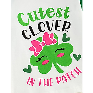 St. Patrick's Day Tees Toddler Baby Girls T-Shirt Lucky Shamrock Long Sleeve ST. Patrick's Day Tops