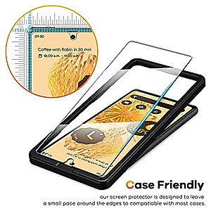 AACL 3 Pack for Google Pixel 7 Screen Protector Tempered Glass 9H 5G Bubble Free Fingerprint Unlock Compatible Case Friendly Anti Scratch Durable with Alignment Tool
