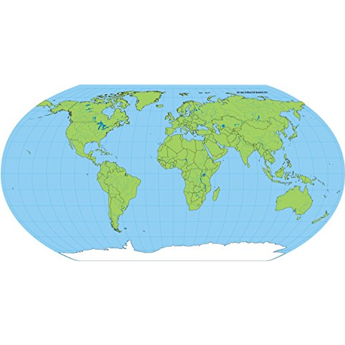 8” x 16” Unlabeled World Practice Map, 30 Sheets in a Pack for Social Studies, Geography, Map Activities, Drill and Practice, Current Event Activities, Learning Games and More